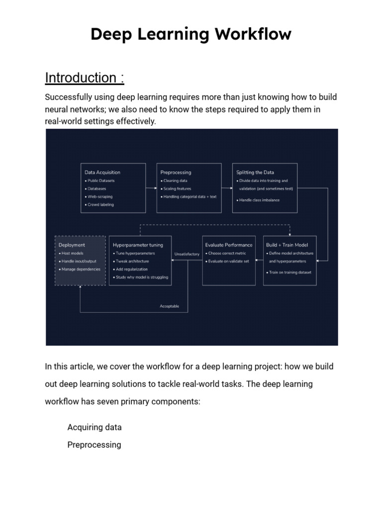 Deep Learning Workflow | PDF | Computing | Applied Mathematics