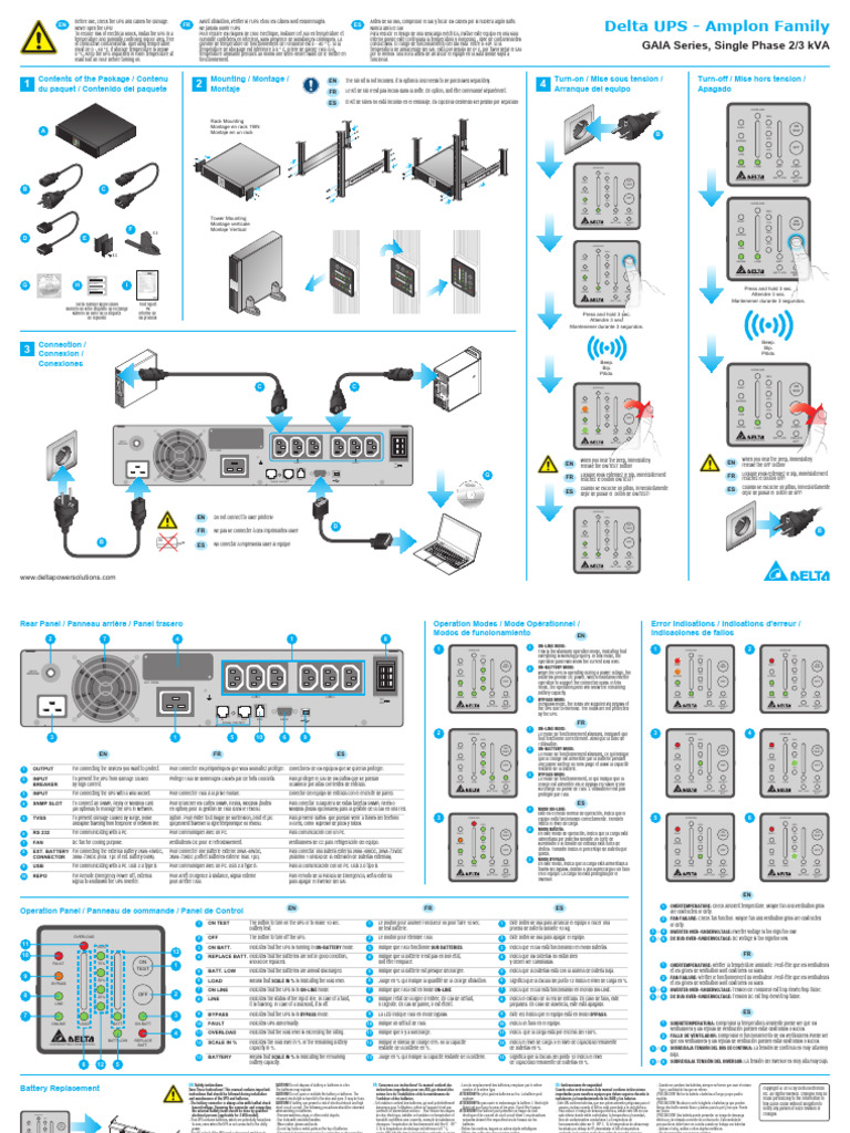 Guía de Instalación y Seguridad UPS Delta | PDF