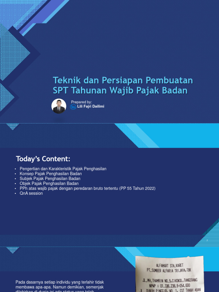 Panduan Pembuatan SPT Badan 2023 | PDF