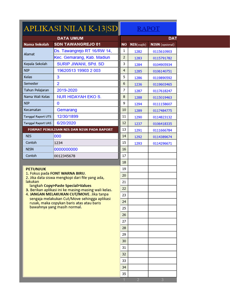 Rapot Kelas Iii Pat | PDF