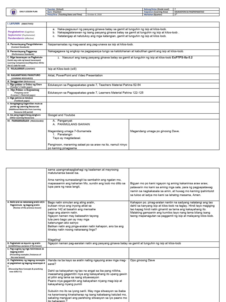 DLP ESP 7 MODULE 5 5.2 | PDF