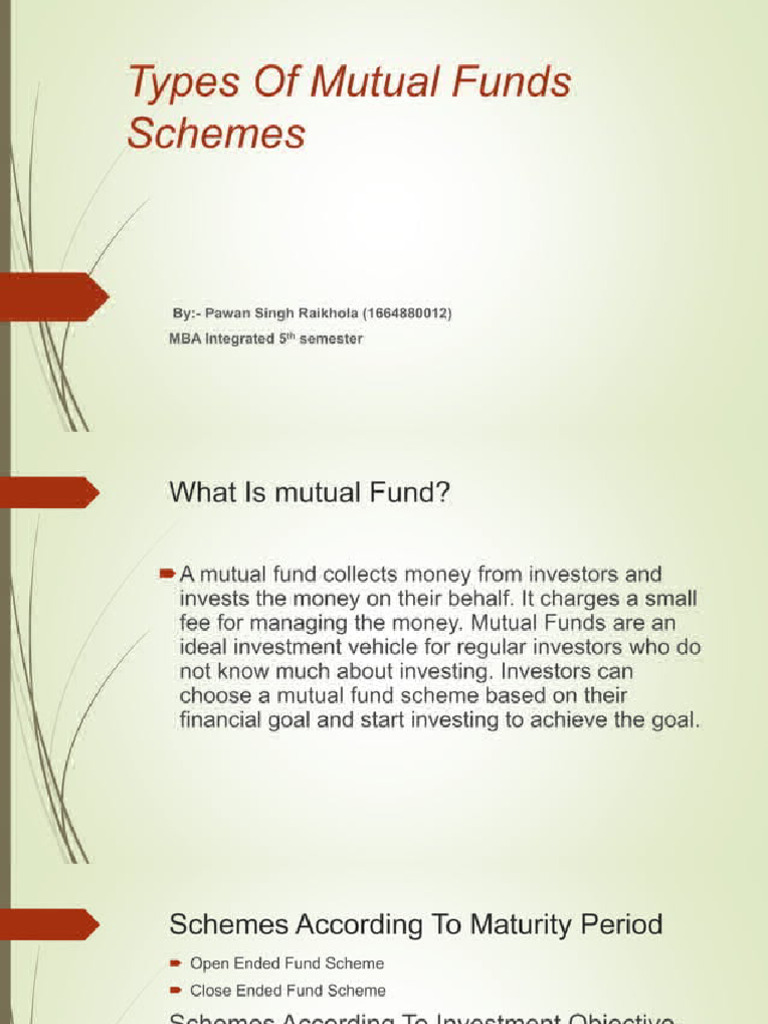 Types of MF Schemes | PDF