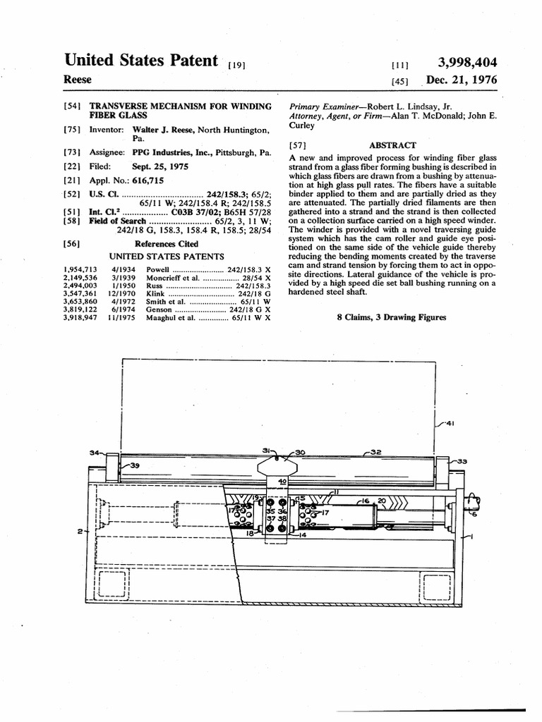Transverse Winding Mechanism for Fiberglass | PDF | Fiberglass ...