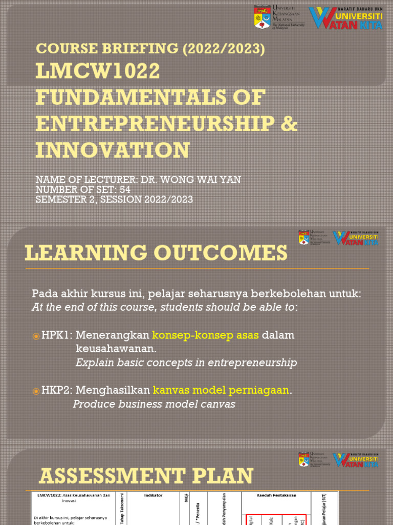 Course Briefing 2022-2023 Lmcw1022 | PDF | Business Model | Brainstorming