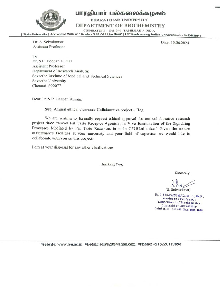 Collaboration Letter | PDF