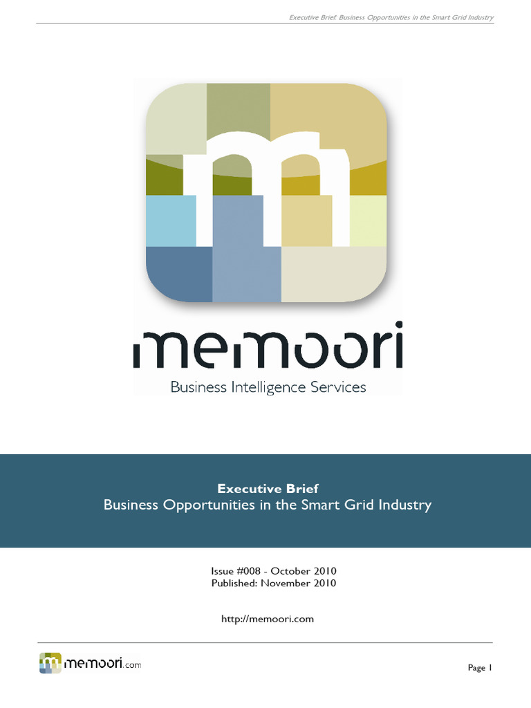 10-10 Memoori SmartGrid Oct10 | PDF | Smart Grid | Electrical Grid