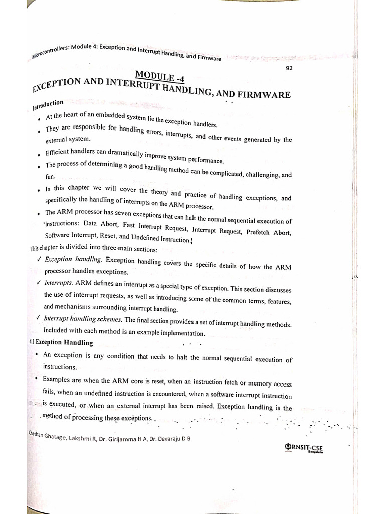 Microcontroller Module 4 RNSIT | PDF