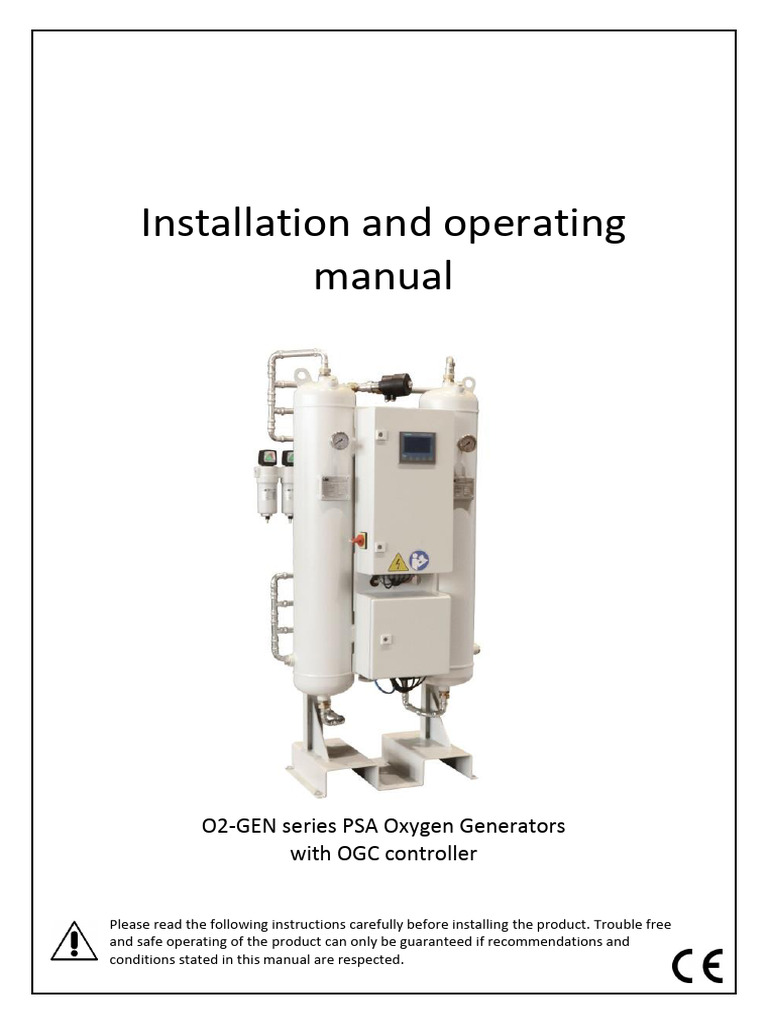 Manual O2-Gen OGC Series - Eng - 20171120 | PDF | Adsorption | Oxygen