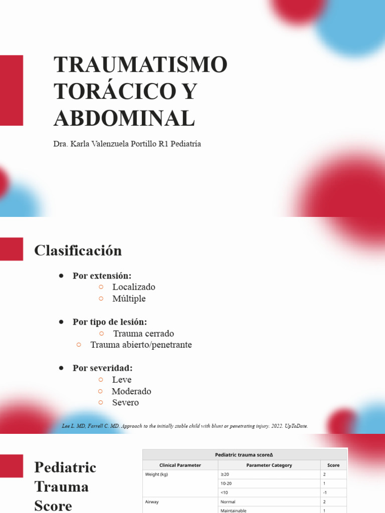 Traumatismo Torácico y Abdominal | PDF | Emergencias Médicas | Medicina ...