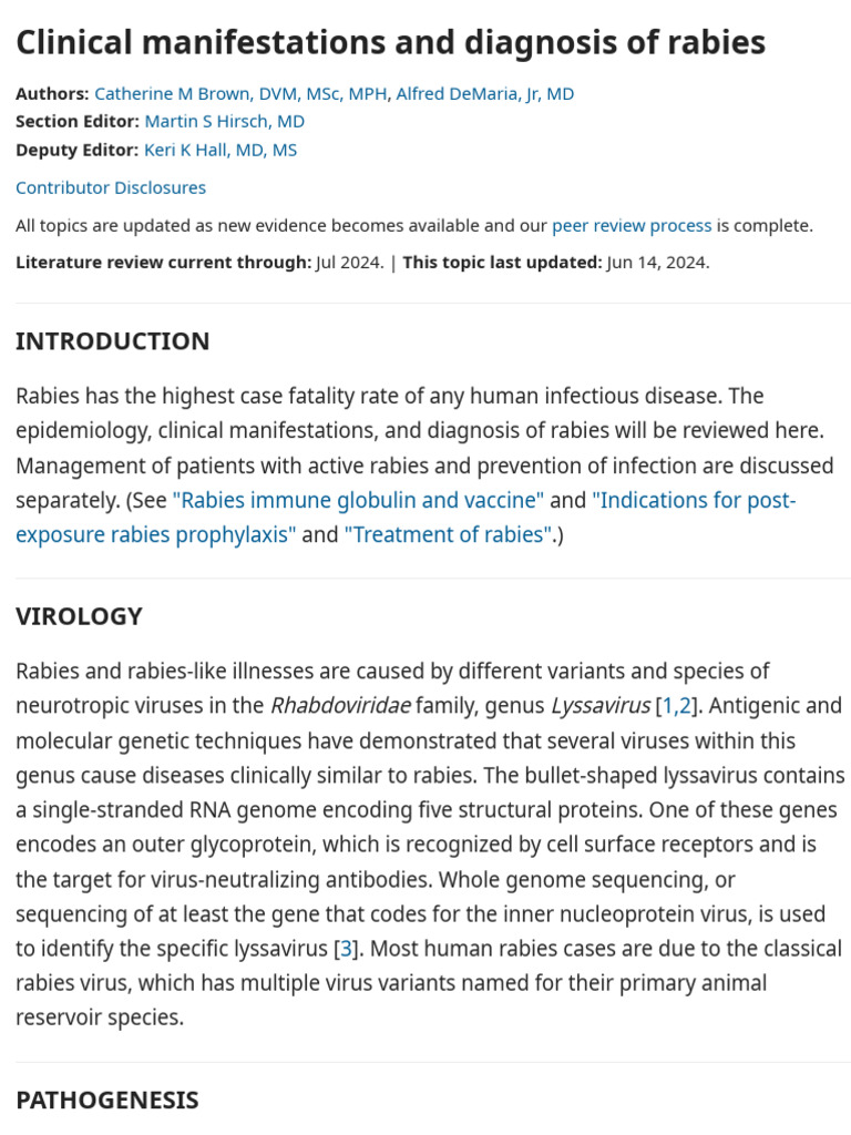 Rabia Uptodate | PDF | Rabies | Infection