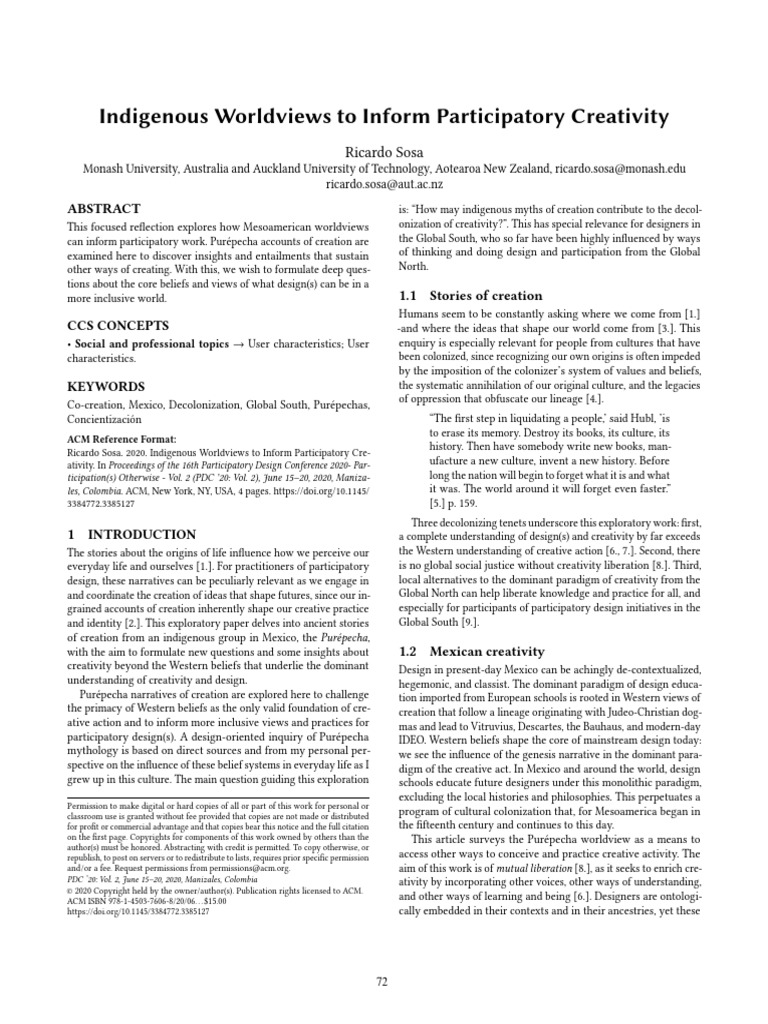 2020 Indigenous Worldviews | PDF | Deities | Creativity