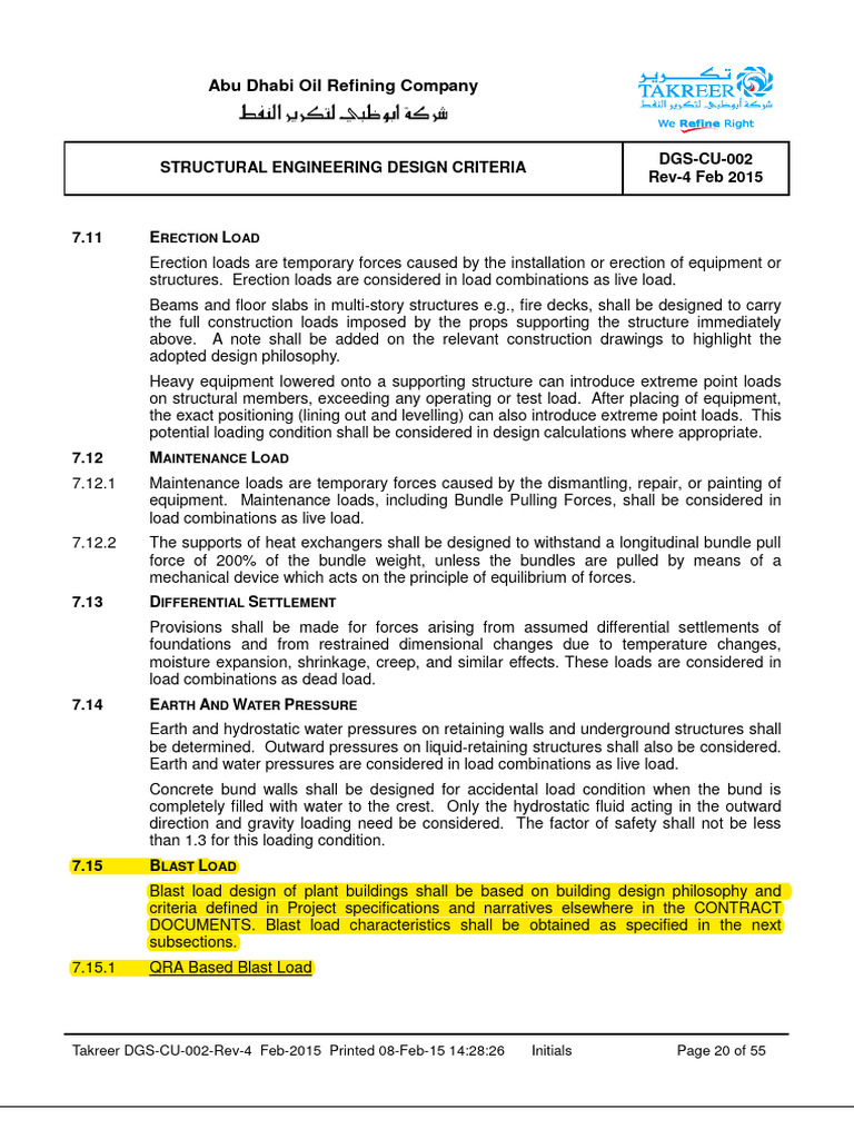 Blast Resistant Building Design Criteria | PDF | Concrete | Wall