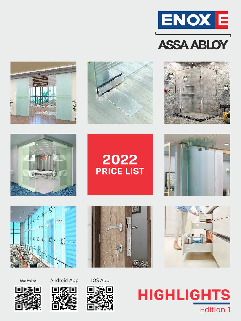 Enox 2022 Price List Overview | PDF | Door | Architectural Elements