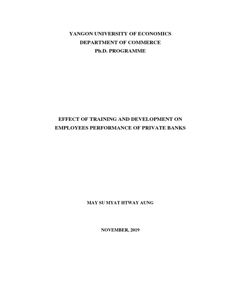 MAY SU MYAT HTWAY AUNG Phd. | PDF | Banks | Human Resources