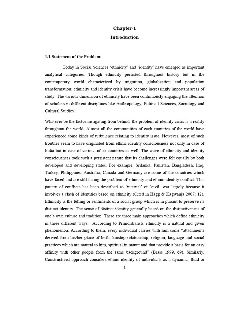 08 - Chapter 1 | PDF | Identity (Social Science)