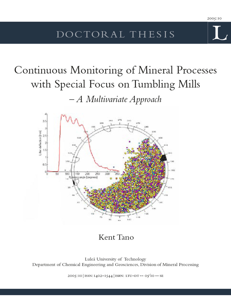 Continuous Monitoring of Mineral Processes | PDF | Principal Component Analysis | Statistics