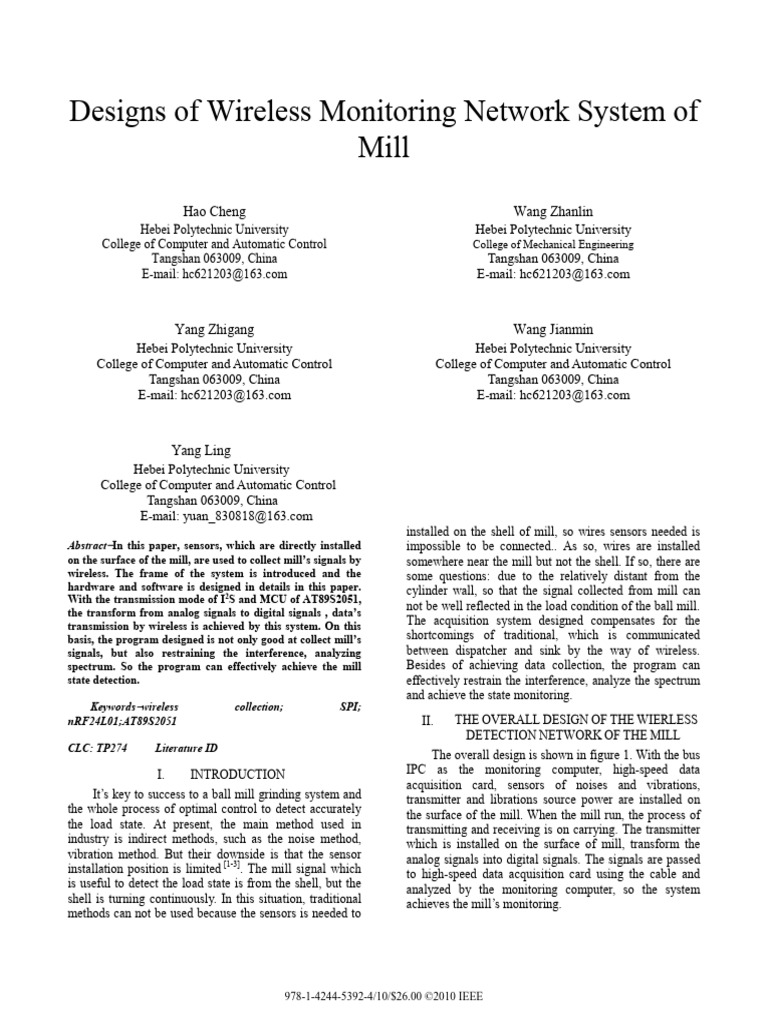 Designs of Wireless Monitoring Network System of | PDF ...