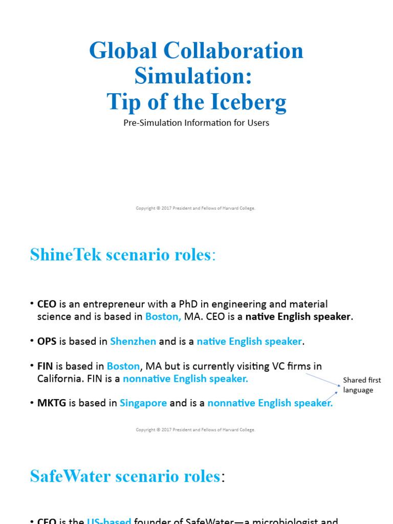 Harvard Deck - Pre-Simulation Info | PDF