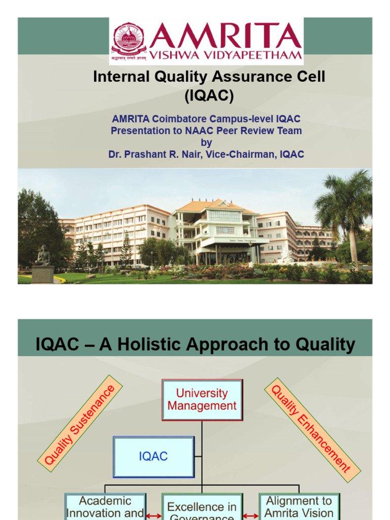 Amrita IQAC: Enhancing Quality Assurance | PDF | Curriculum
