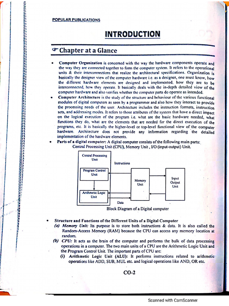 Computer Organization Organizer | PDF