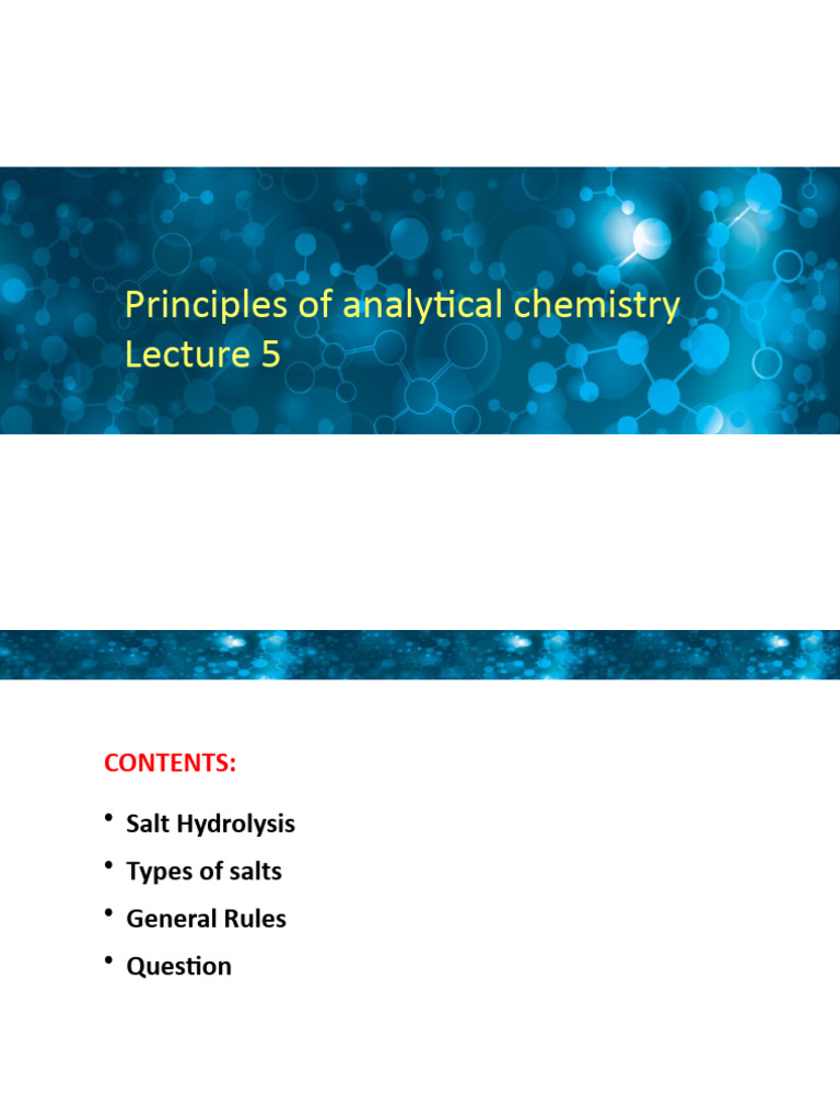 Principles of Analytical Chemistry L5 2 | PDF