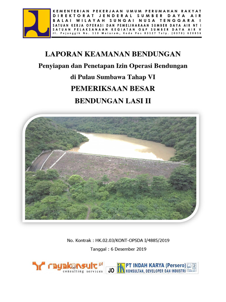 Laporan Keamanan Bendungan Lasi Ii | PDF