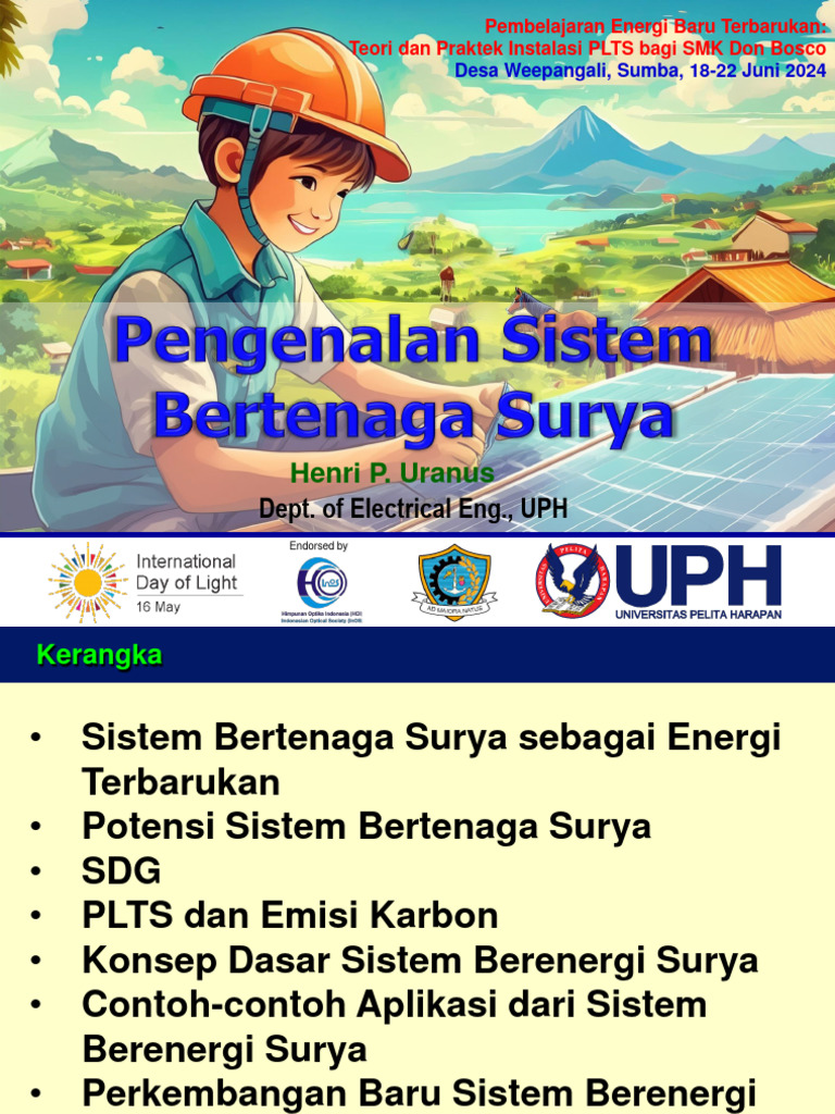 Pelatihan PLTS untuk SMK Don Bosco | PDF