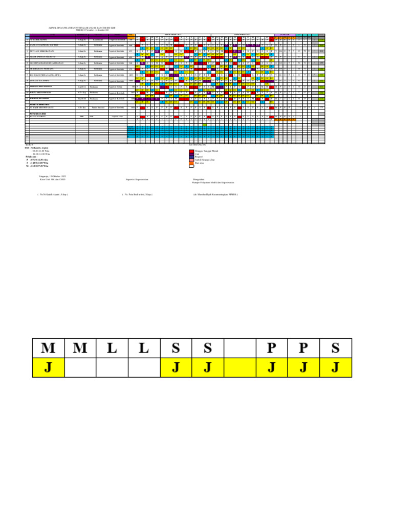 Jadwal Ok Dan CSSD November-Desember 2023 | PDF