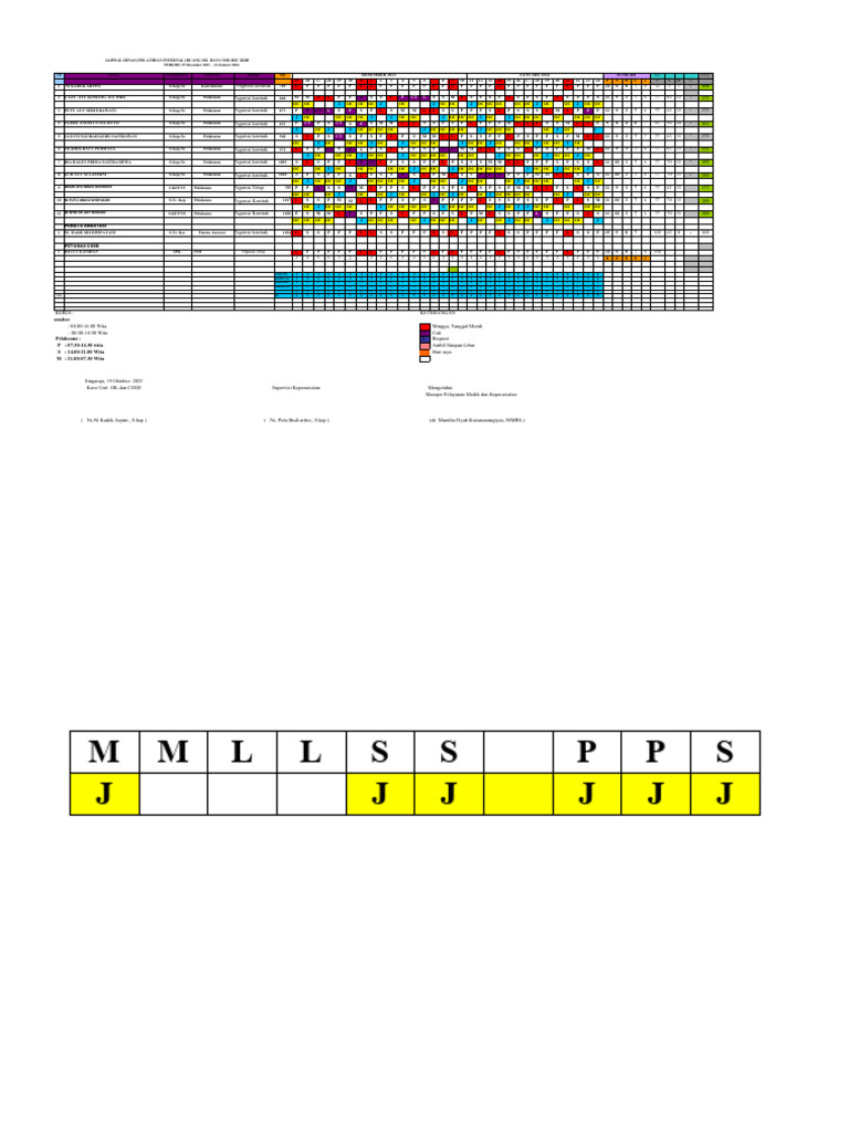 Jadwal Ok Dan CSSD Desember2023 - Januari2024 | PDF