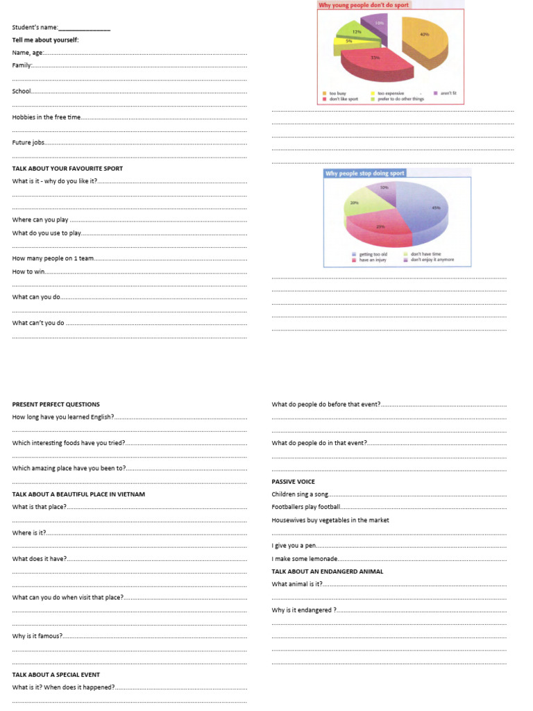 Ielts Speaking Questions | PDF | Games & Activities | Cooking, Food & Wine