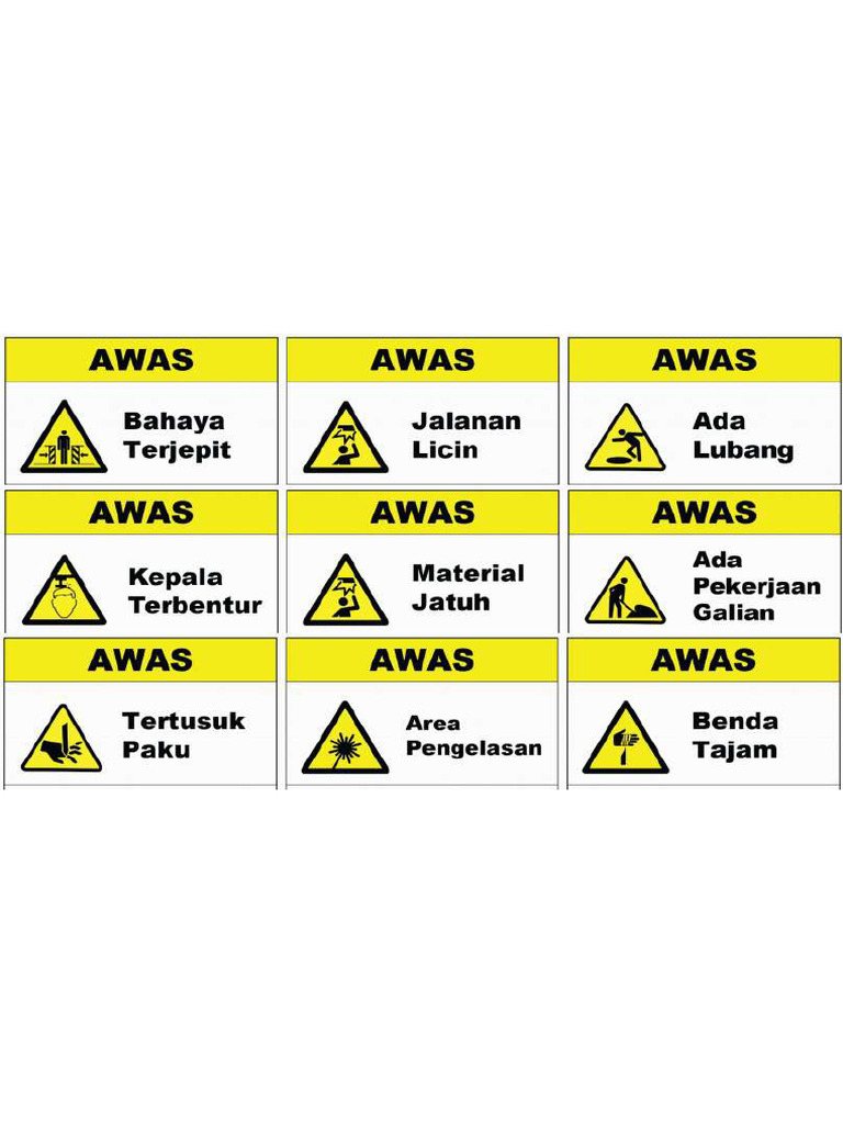 Contoh-Rambu-Rambu-K3-Proyek-Untuk-Peringatan | PDF