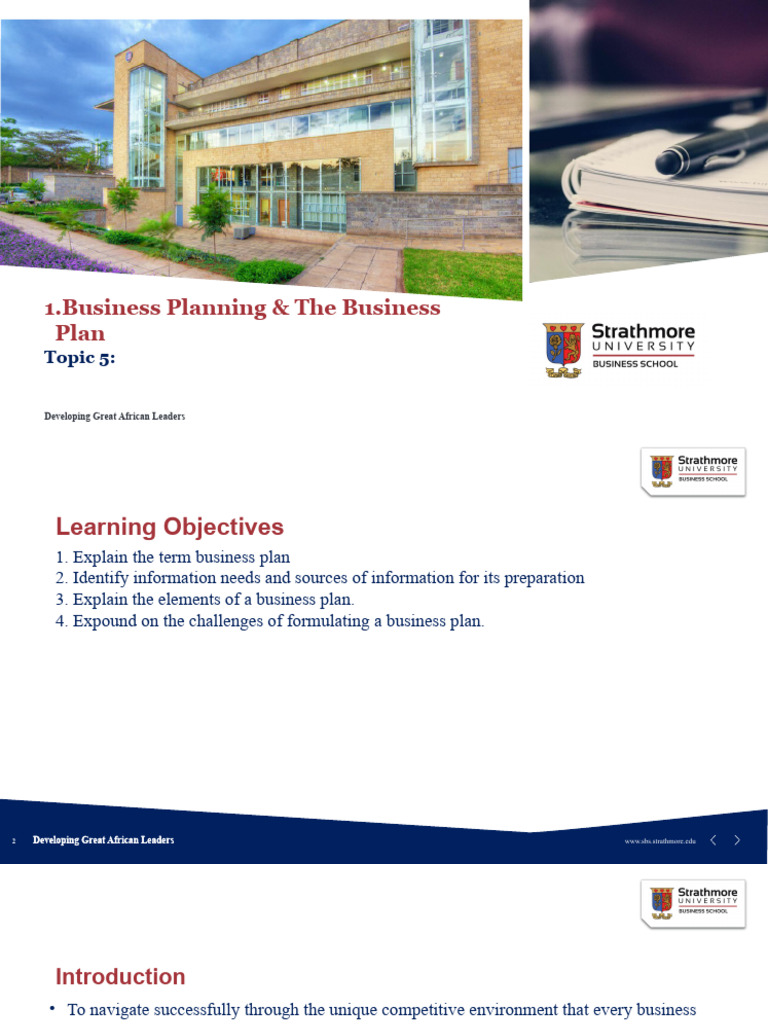 Topic 5 Business Planning | PDF | Business Plan | Expense