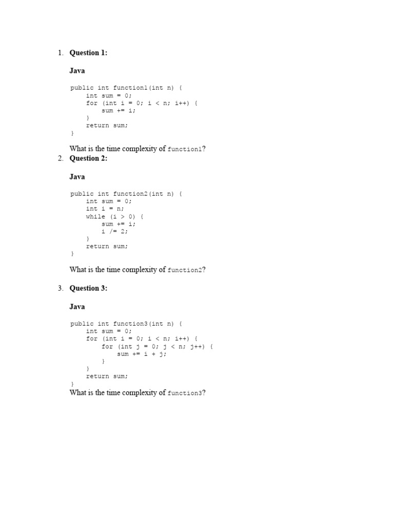 Java Time Complexity Guide | PDF