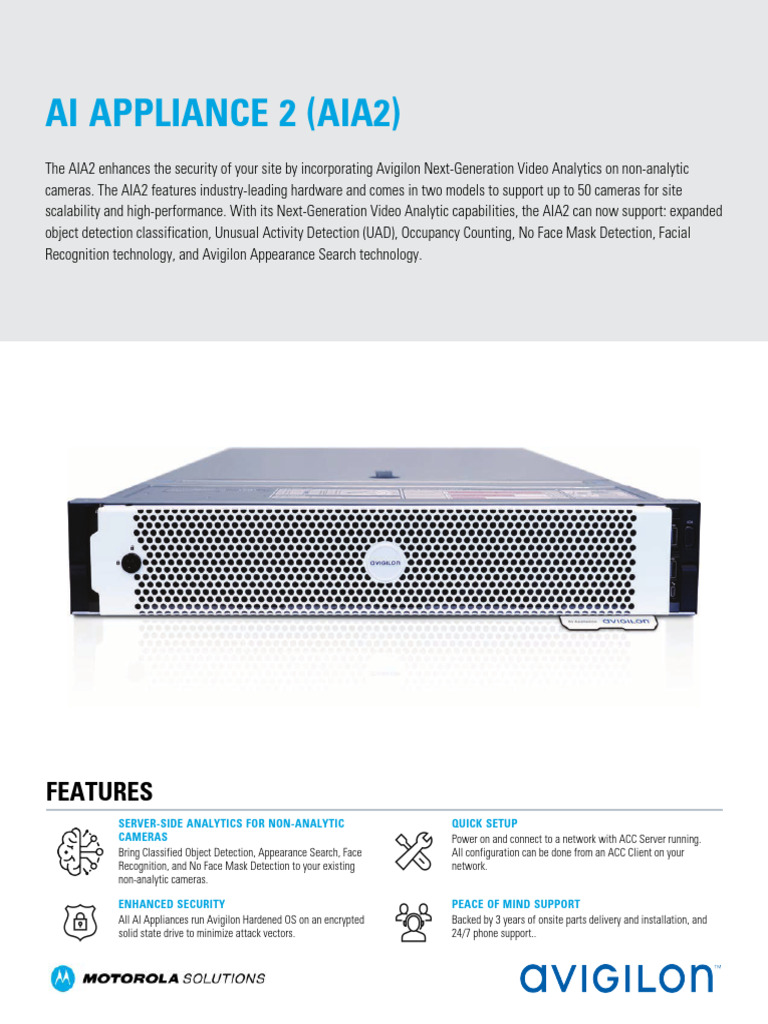 Datasheet Avigilon AI Appliance | PDF | Artificial Intelligence ...