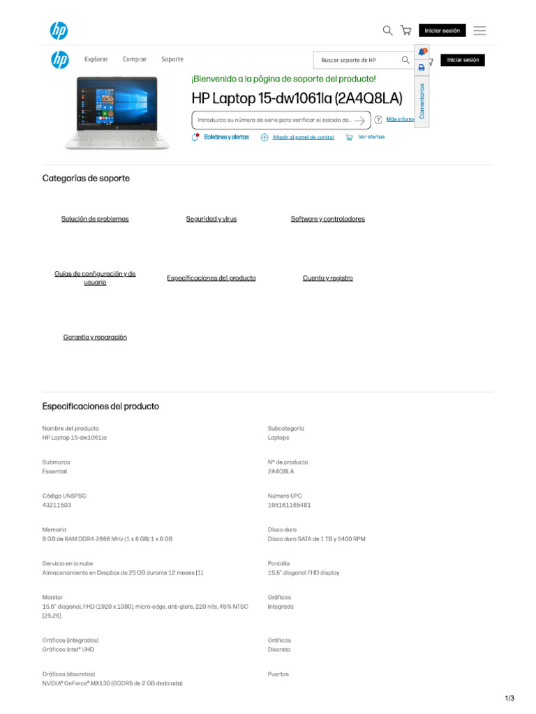 Especificaciones Laptop I5 | PDF