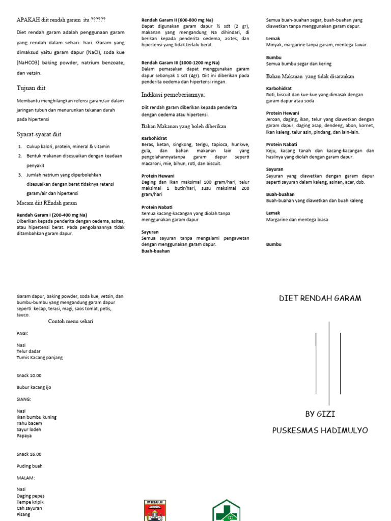 DIET RENDAH GARAM A4 | PDF