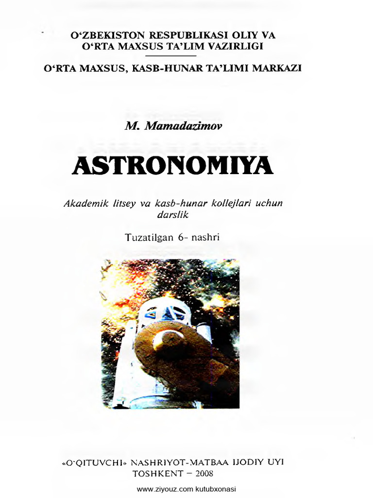Astronomiya (M.Mamadazimov) | PDF