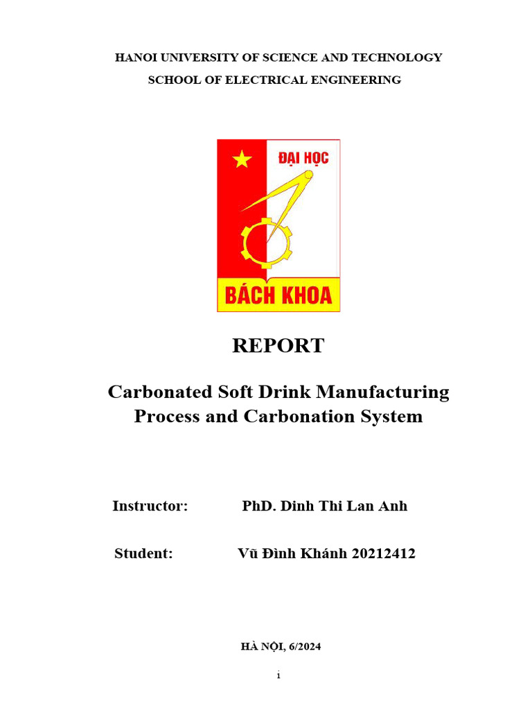 Carbonation System Report | PDF | Water Purification | Soft Drink