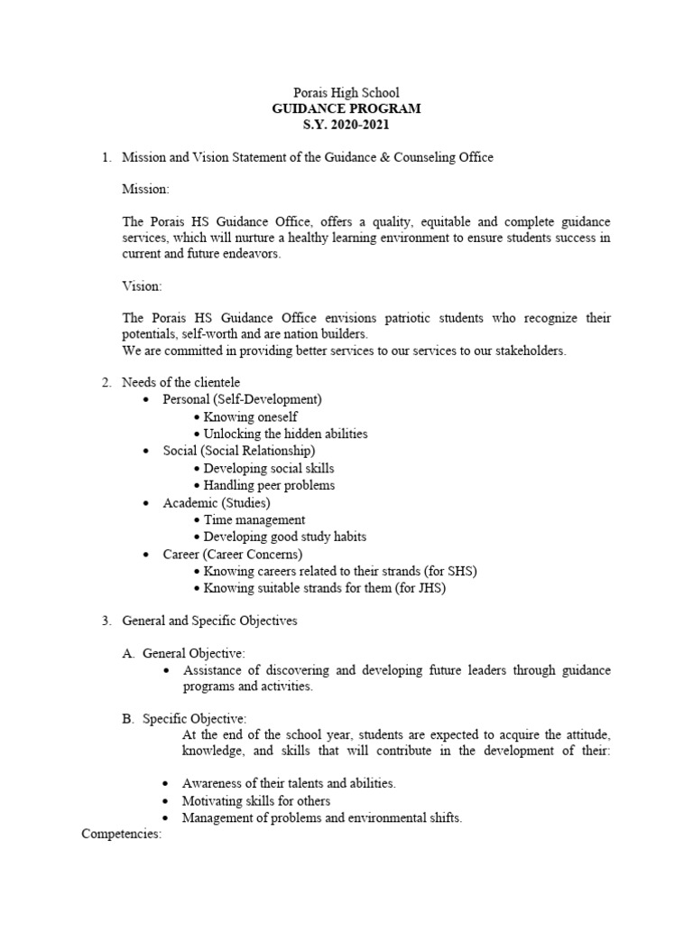 Guidance-Program | PDF | School Counselor | Teachers