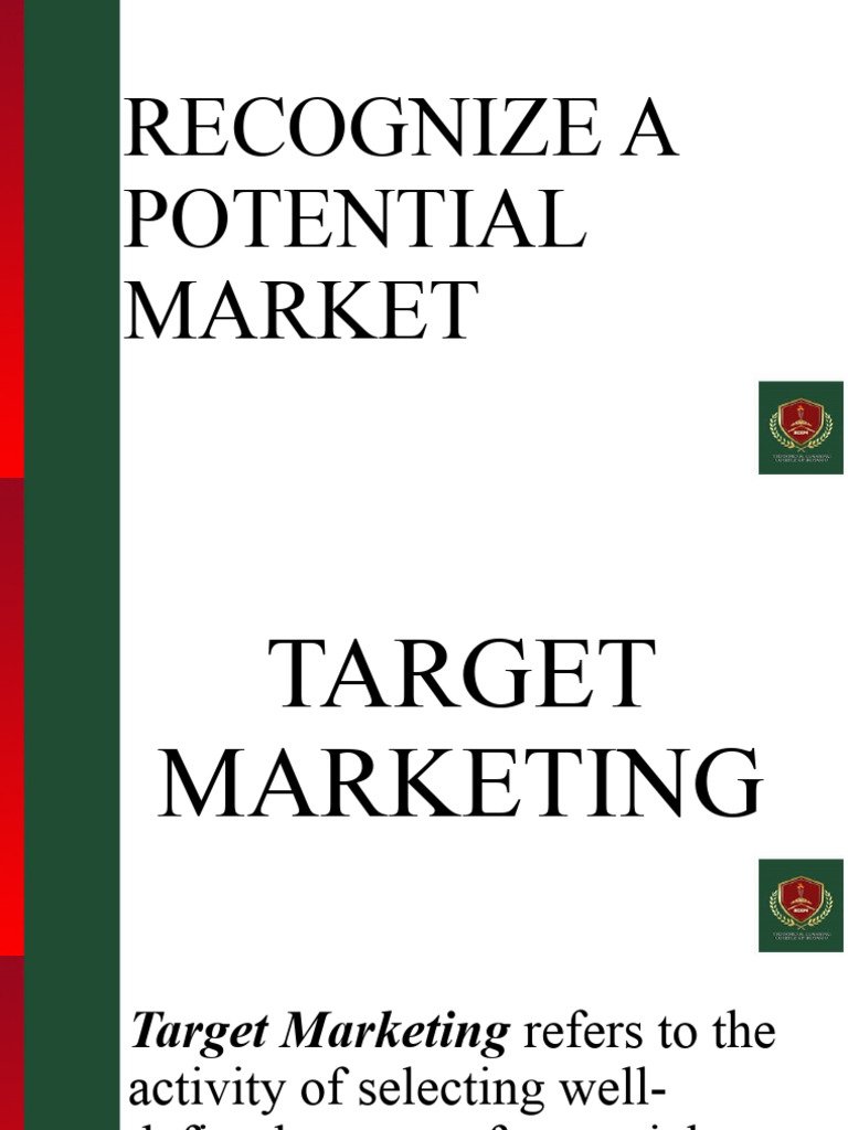 Recognize A Potential Market | PDF | Market (Economics) | Market ...