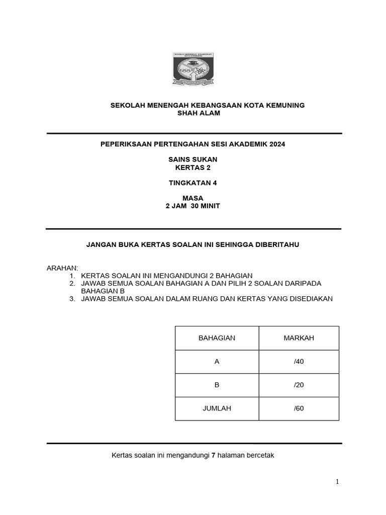soalan kertas 2 | PDF