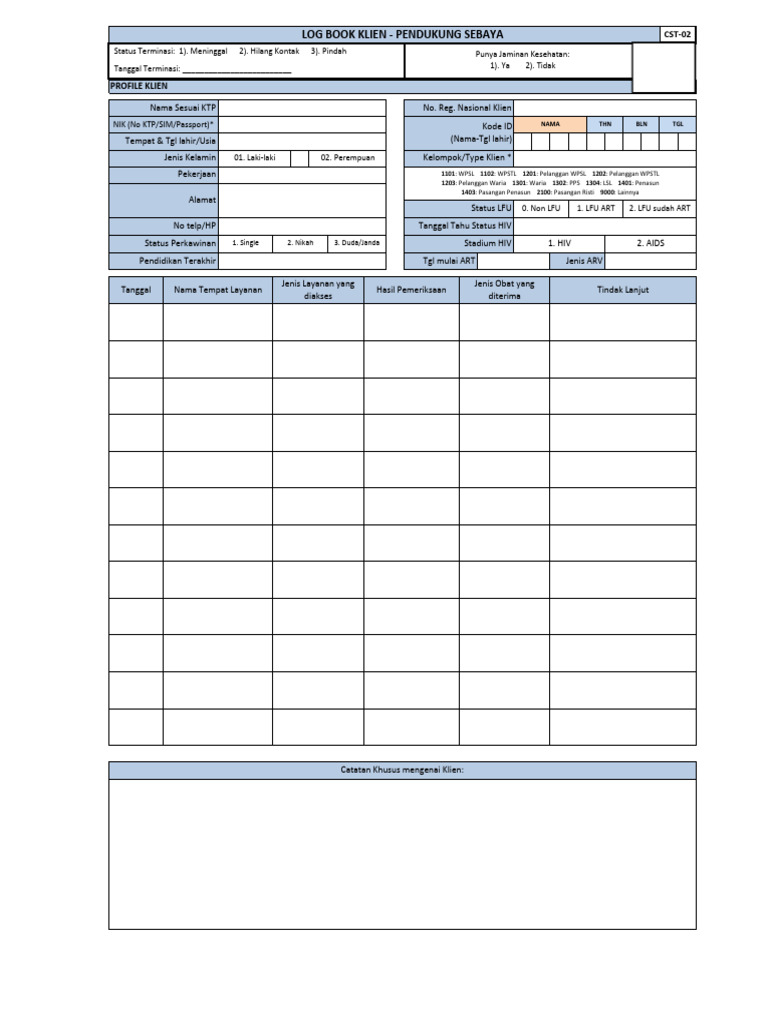 CST-02 Form Logbook PS 2022 | PDF