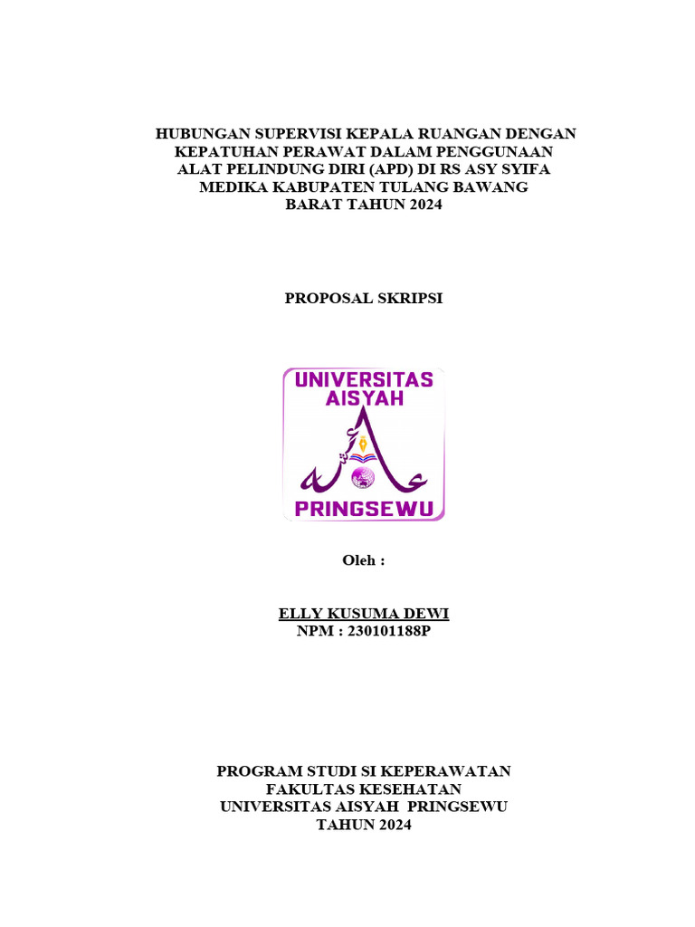 Proposal Elly Kusuma Dewi Revisi New | PDF