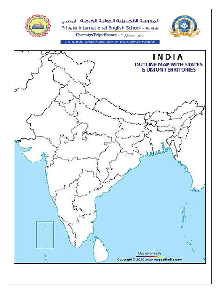 Outline Map of India | PDF