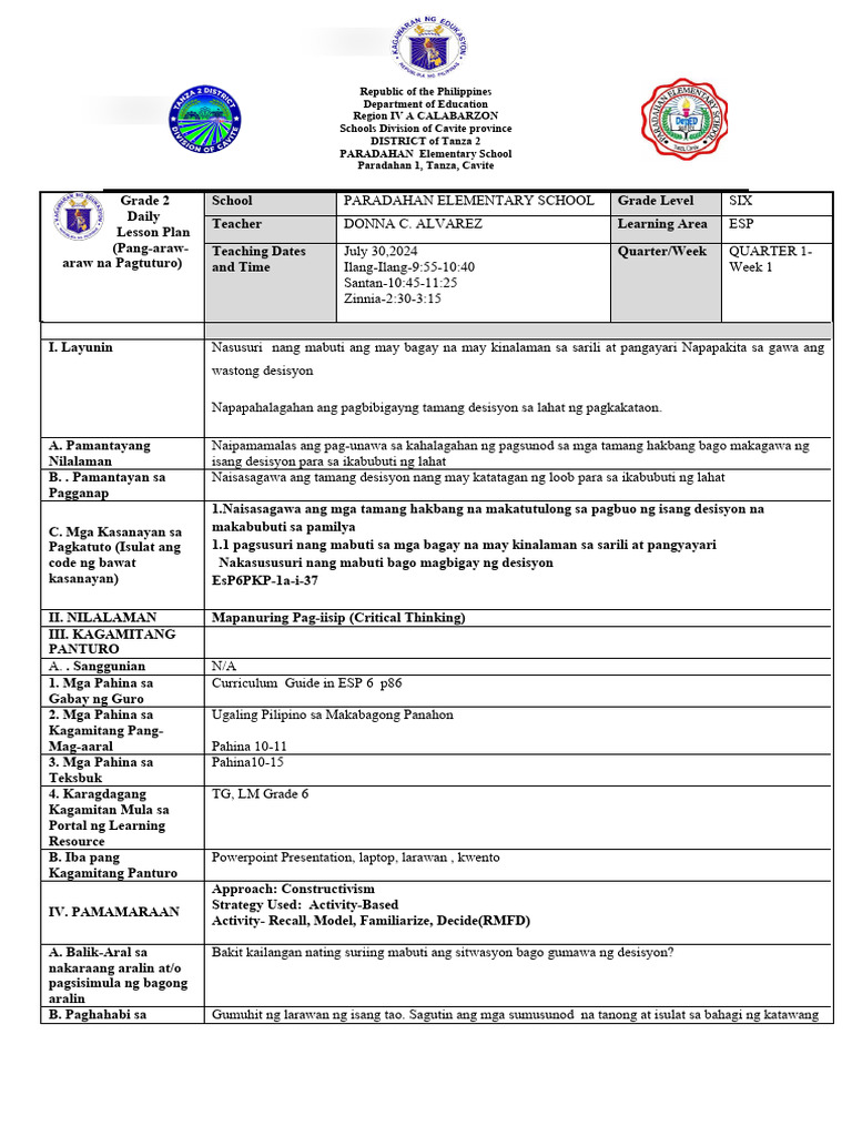 DLP q1 w1 Day 2 | PDF