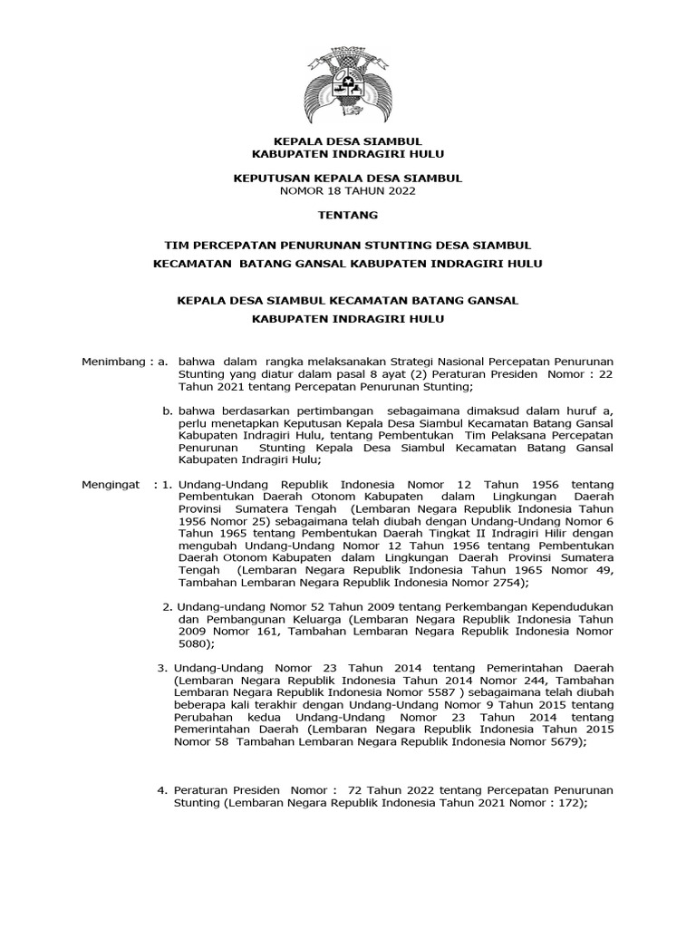 SK TPPS Desa | PDF