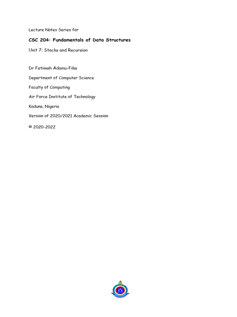 Stacks And Recursion Pdf Control Flow Software Development