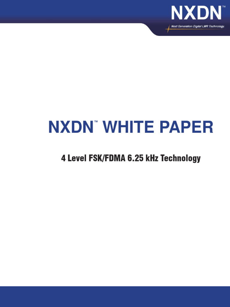 Nxdn™ White Paper Pdf Modulation Broadcast Engineering