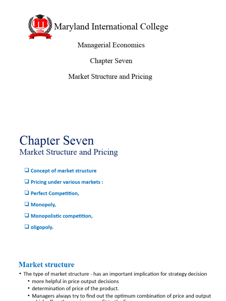 Chapter 7 - Market Structure | PDF | Monopoly | Profit (Economics)