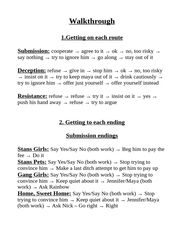 Point of No Return Walkthrough Guide | PDF